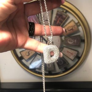 Jewelry | New Silver Ice Bubble Letter Pendant Necklace | Poshmark